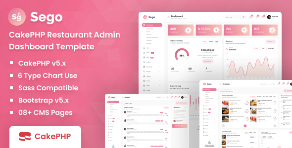 Sego - CakePHP Restaurant Admin Dashboard Bootstrap Template